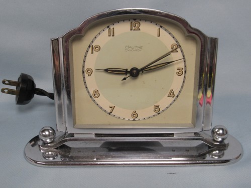 Mauthe Synchron Art Deco Chrome 30's Clock | eBay