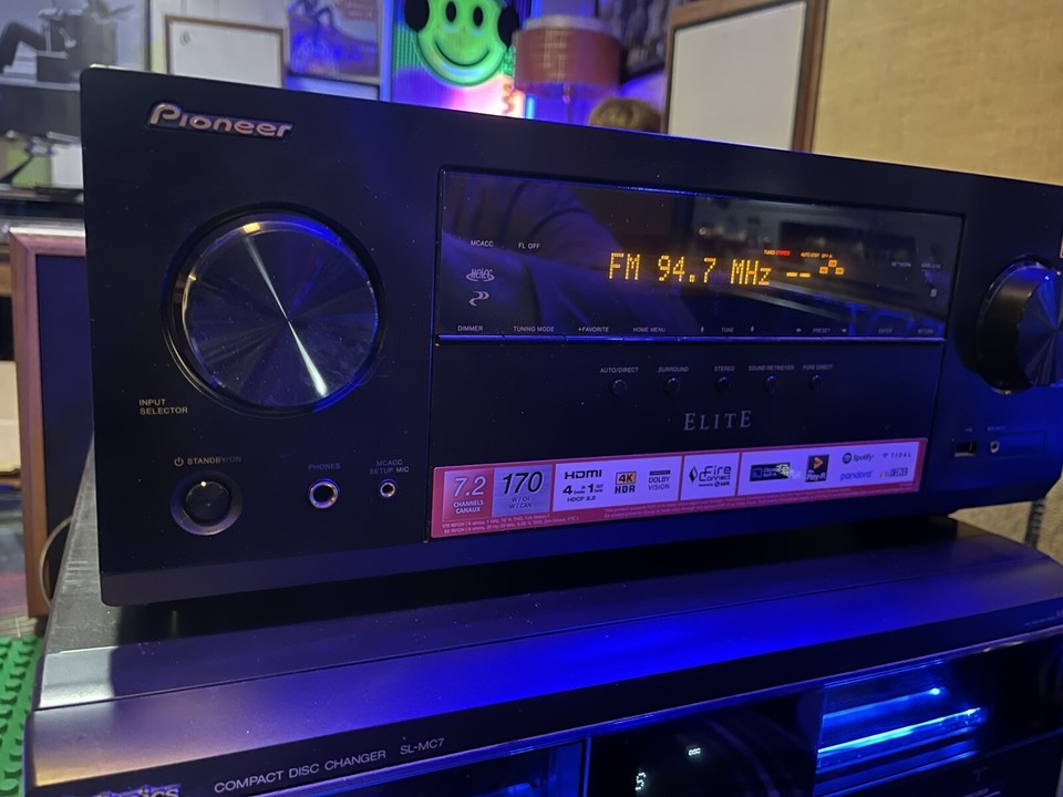 Pioneer Elite VSX-LX102 7.2 4K Home Theater Stereo Receiver Wi-Fi ...