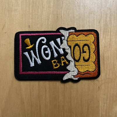 Wonka Bar Golden Ticket Willy Wonka Chocolate Factory Embroidered Iron On Patch | eBay