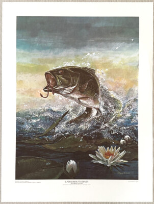 "Largemouth Bass" limited edition print R.J. Ralph McDonald Trophy Fish ...