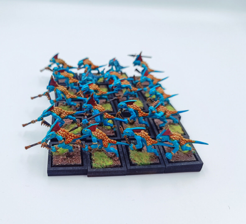 20 SKINKS OLD SERAPHON LIZARDMEN FULLY PAINTED WARHAMMER BATTLE 15 | eBay