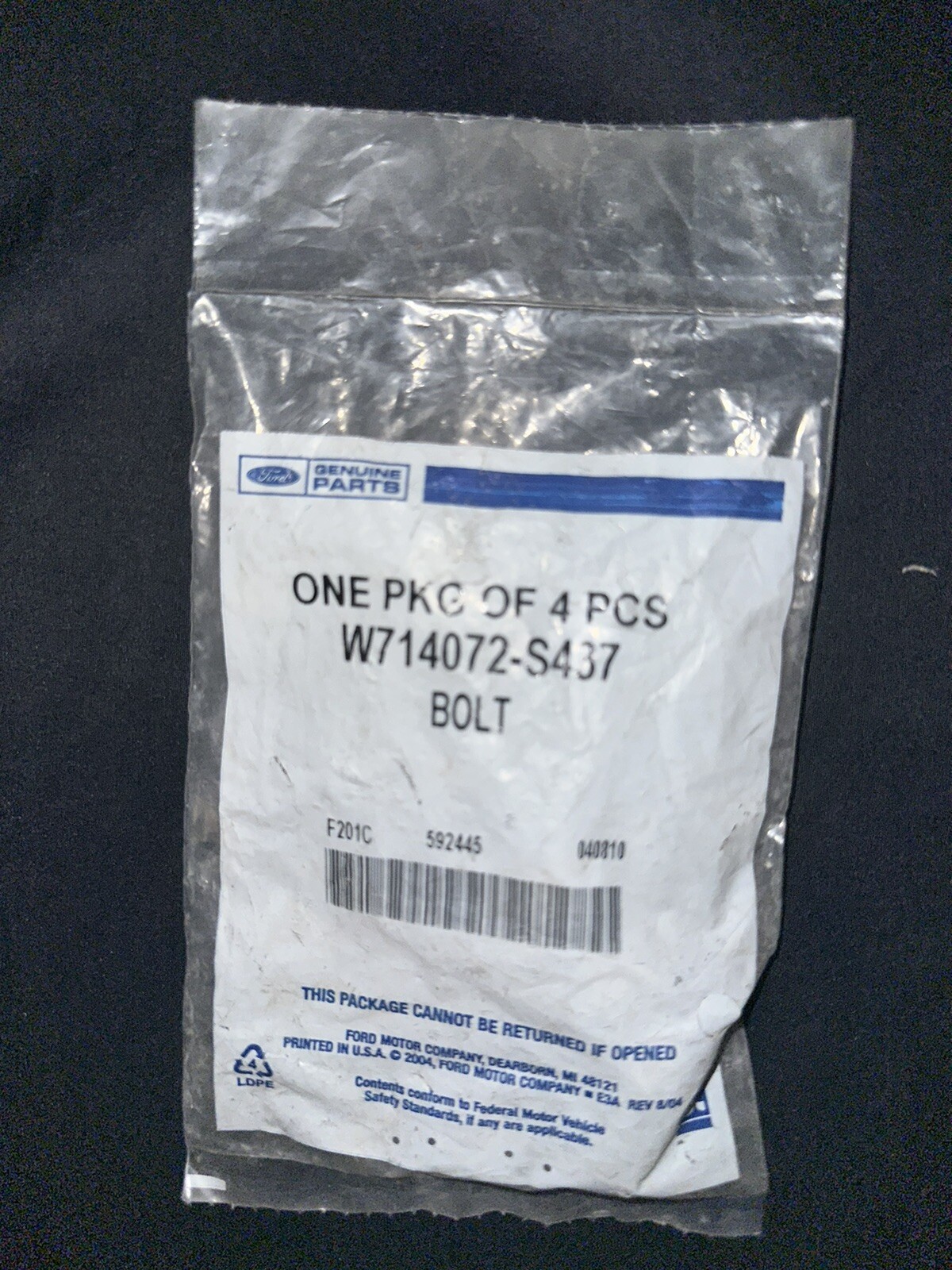 Genuine Ford Cooler Bolt -W714072-S437. PKG Of 4 PCS | eBay