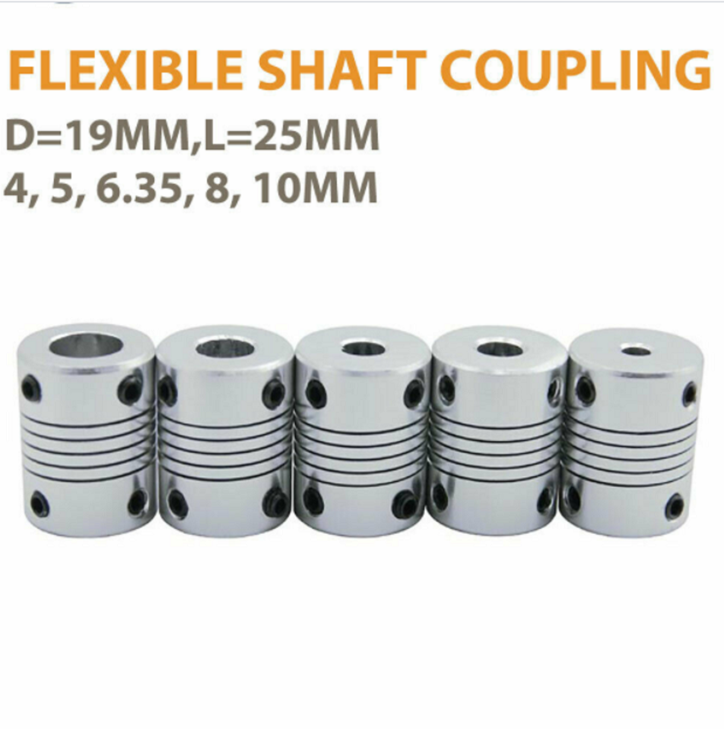 4,5, 6.35, 8, 10mm Flexible Coupling Shaft Coupler Motor CNC 3D Printer ...