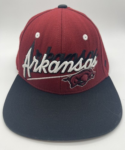 VTG Arkansas Razorbacks Hogs Zephyr Snapback Zephyr Hat Cap Script ...