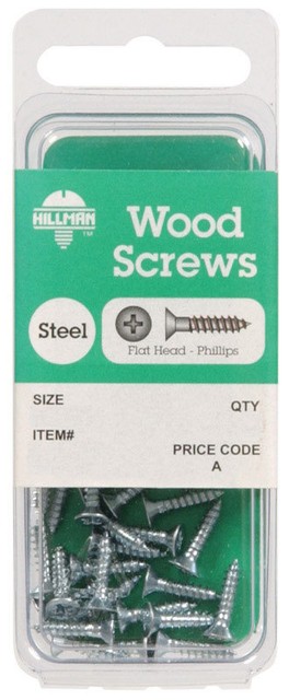 The Hillman Group 5767 Flat Head Phillips Wood Screw 6-Inch /8-Inch 30 ...