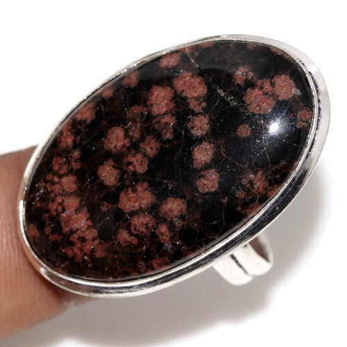 925 Silver Plated Viper Skin Jasper Ethnic Ring Jewelry Size US 10.5 GW ...