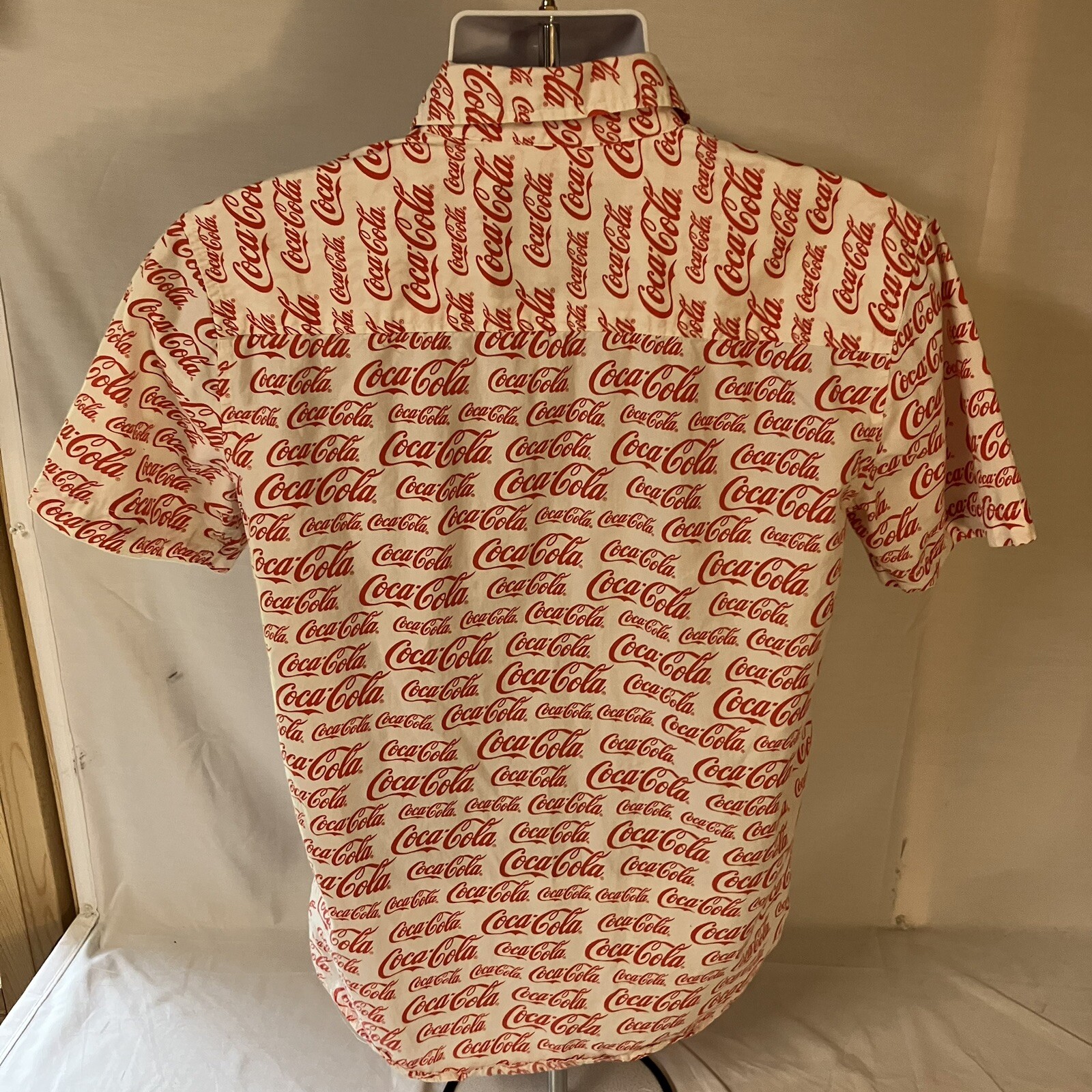 Coca-Cola Coke Mens Hawaiian Aloha Camp Shirt Medium … - Gem