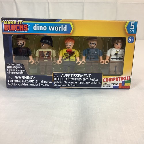 Make It Blocks Construction 5 Dino World Figures NEW | eBay