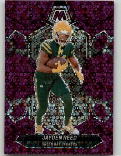 2024 Panini Mosaic - Jayden Reed #81 No Huddle Purple Mosaic Prizm /50 ...