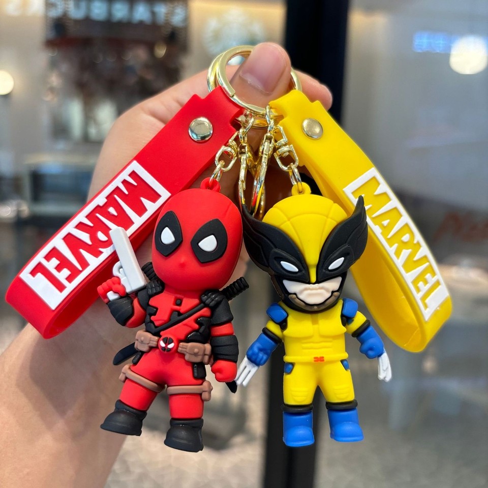 Limited-time sale！Marvel Deadpool x Wolverine PVC Doll Keychain Pendant ...