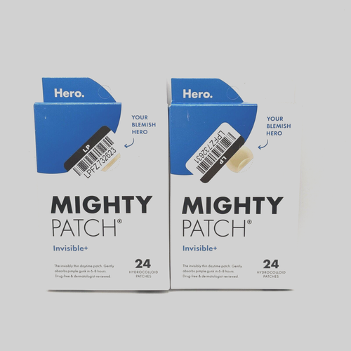 2 Pack Mighty Patch Invisible + Hydrocolloid Acne Pimple Patches 48CT ...