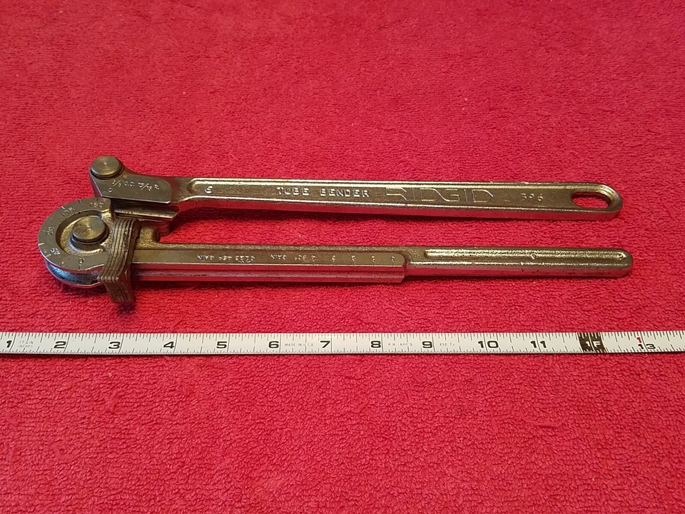 Ridgid 396 3/8” OD Tubing Tube Bender 15 / 16" Radius Rigid Plumbing ...