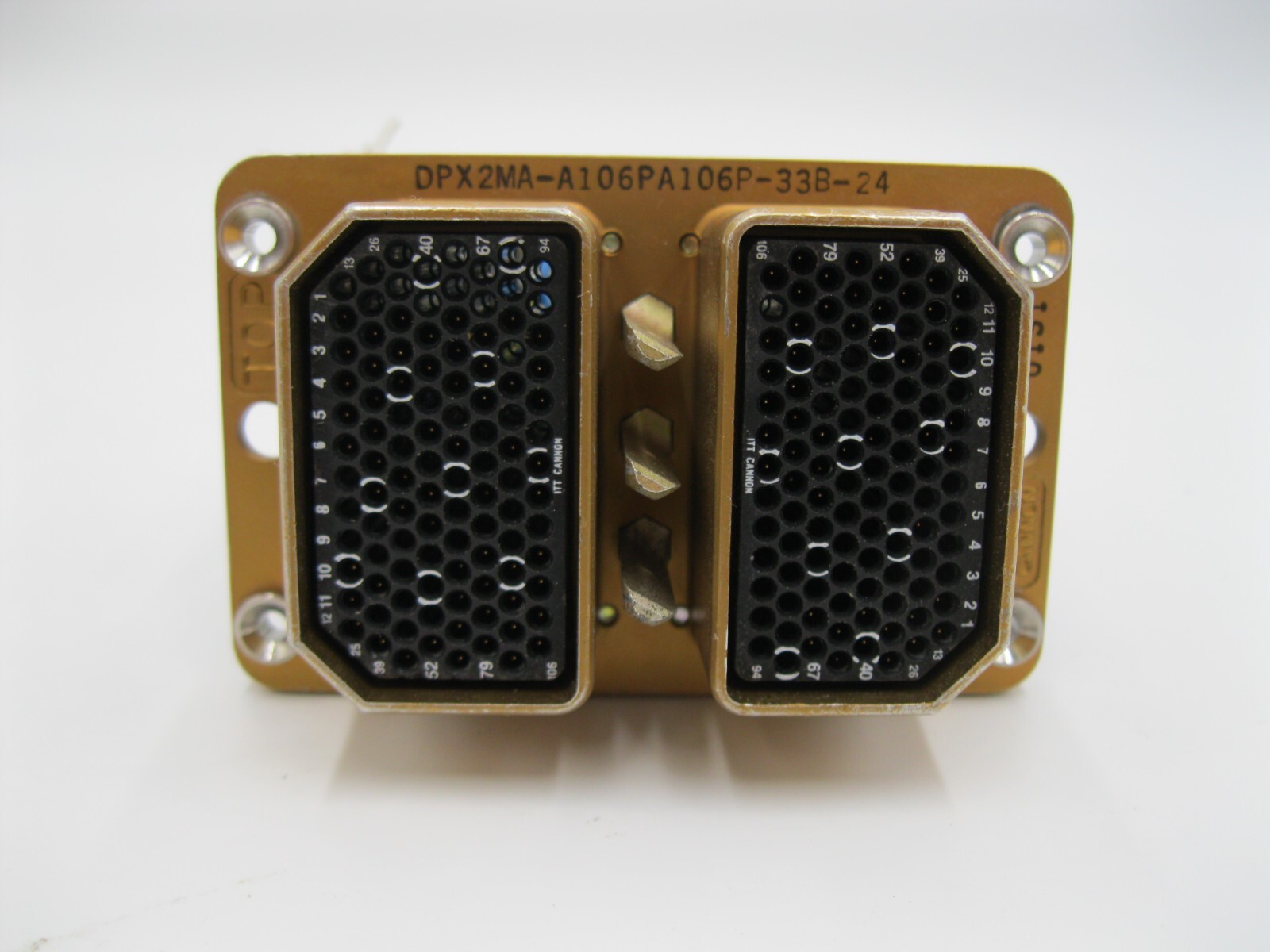 ITT CANNON ARINC 404 CONNECTOR PN: DPX2MA-A106PA106P-33B-24 | eBay