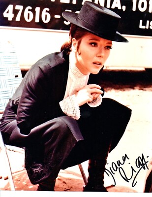 Genuine Hand Signed Diana Rigg Photo 10 x 8 Photo OHMSS James Bond 007 ...
