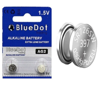 2 Pack Exp *12-2028 AG2 196 LR59 396 LR726 SR726SW Alkaline Battery 1 ...