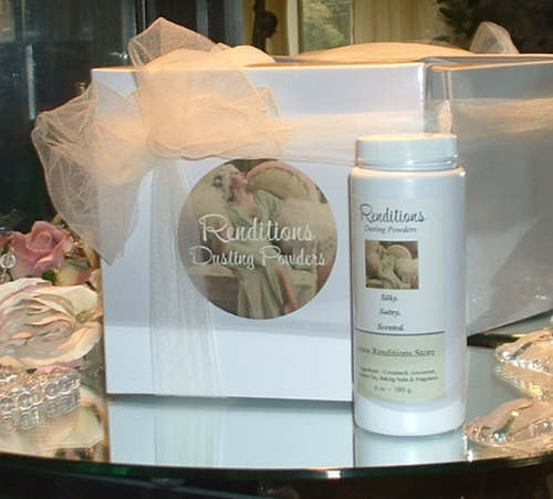 Lemon Verbena 6 oz Scented Dusting Powder Vanity Set w/ Puff & Stand | eBay