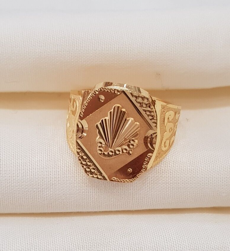 Royal Gold Ring 22K Gold Men Ring Amazing Valentine Gifts Men Gold Ring ...