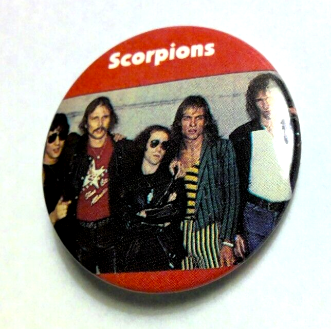 SCORPIONS Band Vintage Pinback Button Authentic Pin Badge 1980's 1.5 ...