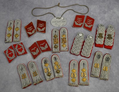 WW2 German officer collar tab shoulder board set strap artillery dog ...