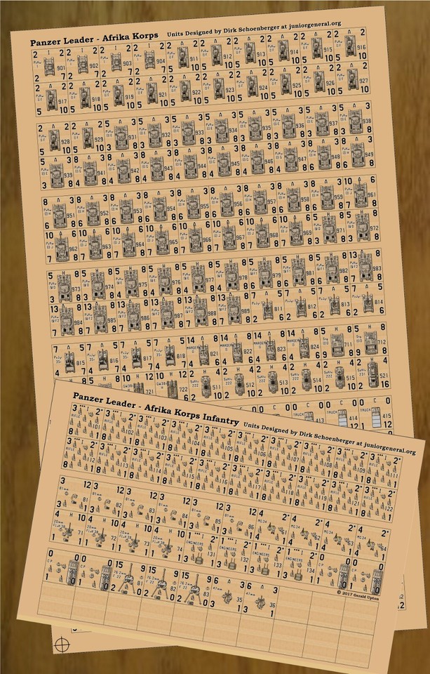 Panzer Leader Afrika Korps Plan View Variant Counters | eBay