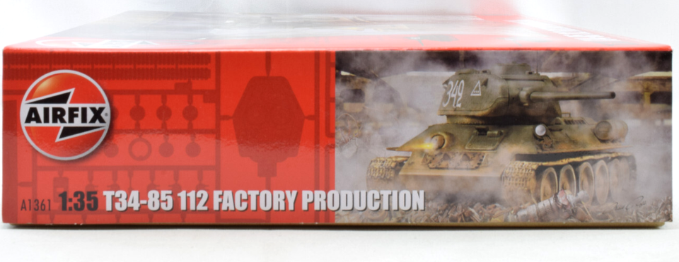 Airfix T34-85 112 Factory Production 1:35 Scale Plastic Model Tank Kit ...