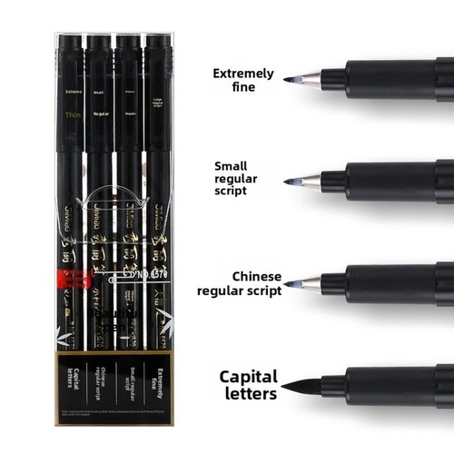 4PCS Calligraphy Calligraphy Brush Pen Set Calligraphy Art Marker Pens ...