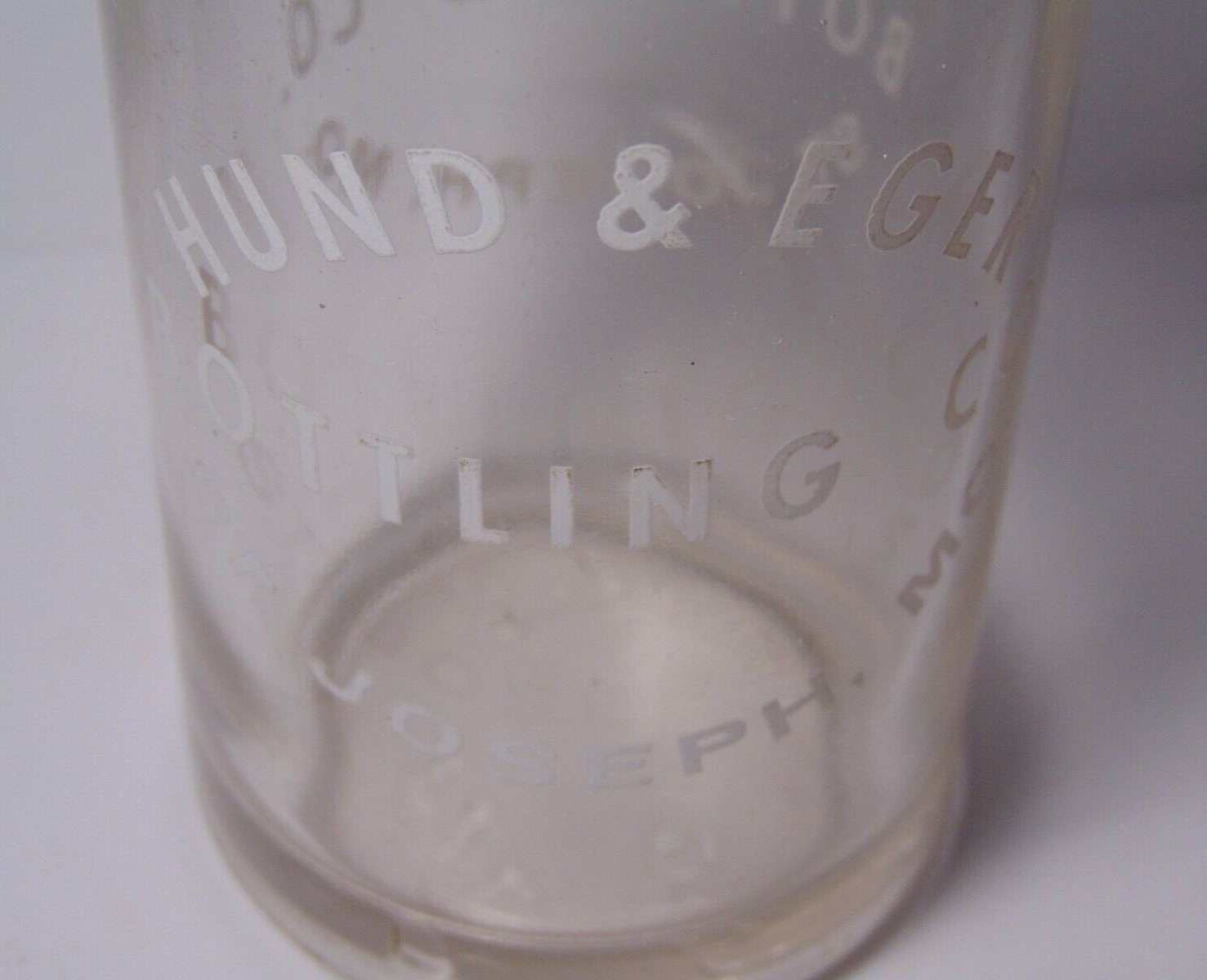 OLD VINTAGE ACL SODA BOTTLE HUND & EGER SODA BOTTLE ST. JOSEPH MISSOURI ...