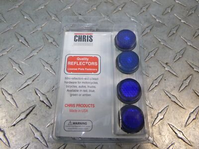 BLUE Mini License Plate Reflectors - 4 Pack - Chris Products (CH4B) | eBay