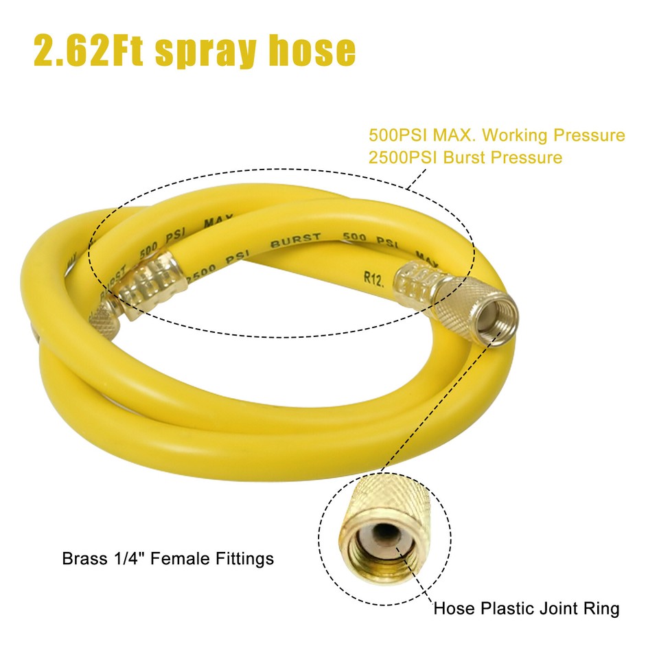 AC Flush Kit Air Conditioner System Clean Canister Gun for R134a R12 ...