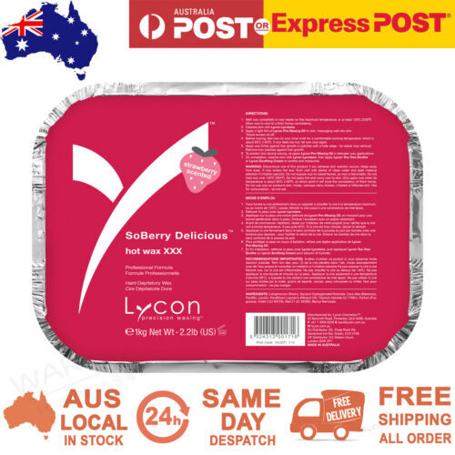 Lycon SoBerry Delicious Hard Hot Wax Waxing Hair Removal 1kg | eBay ...