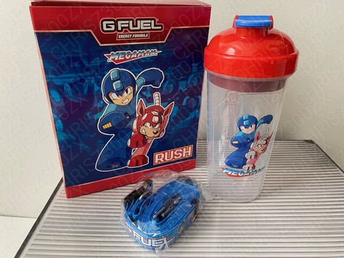 GFUEL Mega Man Rush Blue Bomber Collector's Box Shaker Collar Leash ...