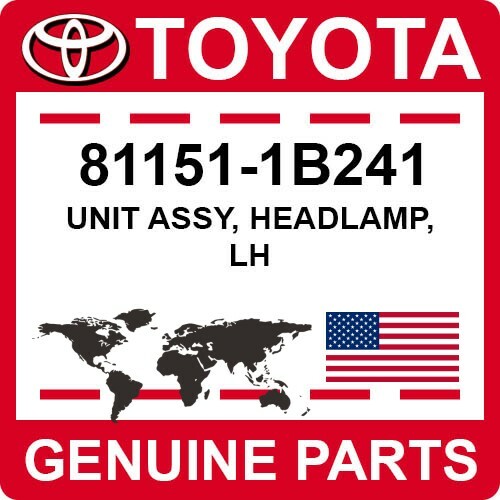 81151-1B241 Toyota OEM Authentique UNIT ASSY, PHARE, GAUCHE | eBay
