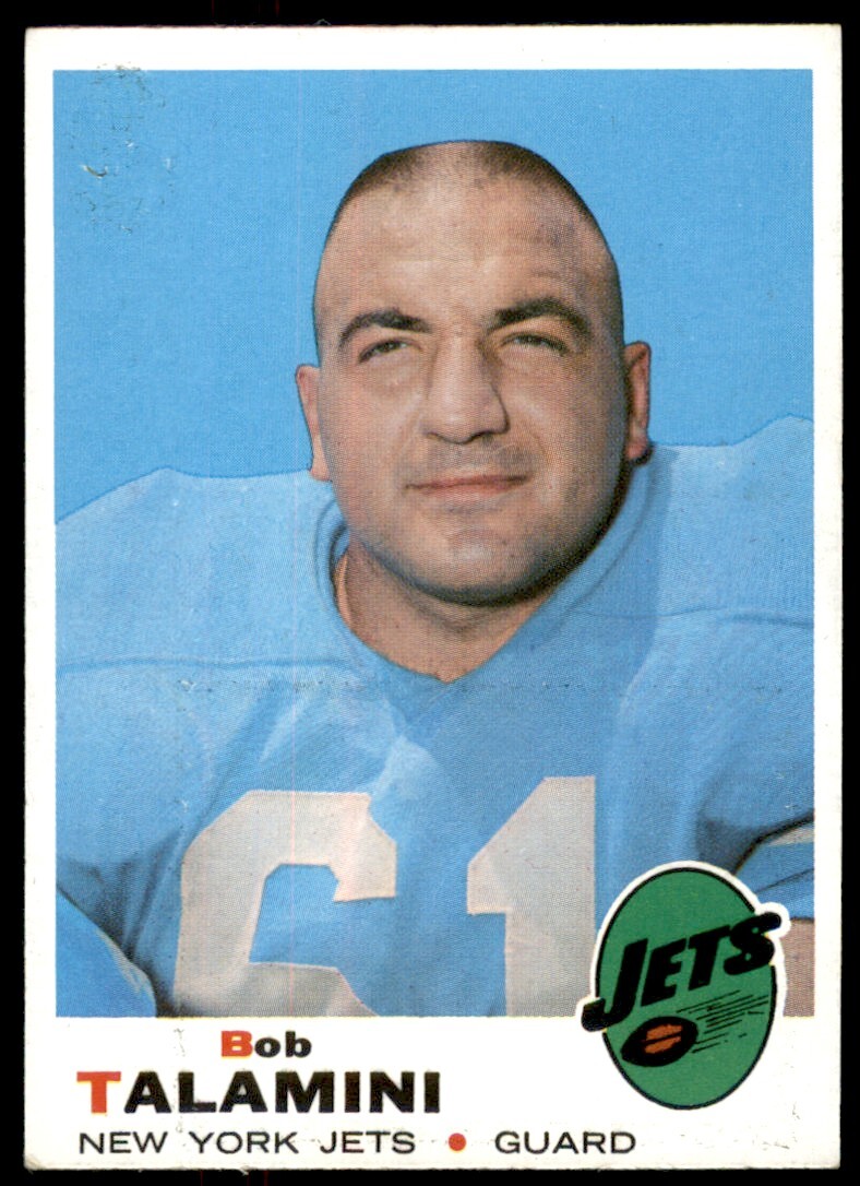 1969 Topps Football Bob Talamini (A) New York Jets #162 | eBay