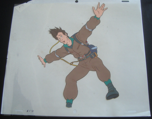 THE REAL GHOSTBUSTERS Cartoon Animation Cel Peter Venkman Falling 1E | eBay