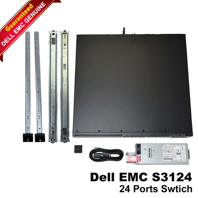 New Dell EMC Networking S3124 24x 1GbE RJ45 2x SFP+ Switch with Rail ...
