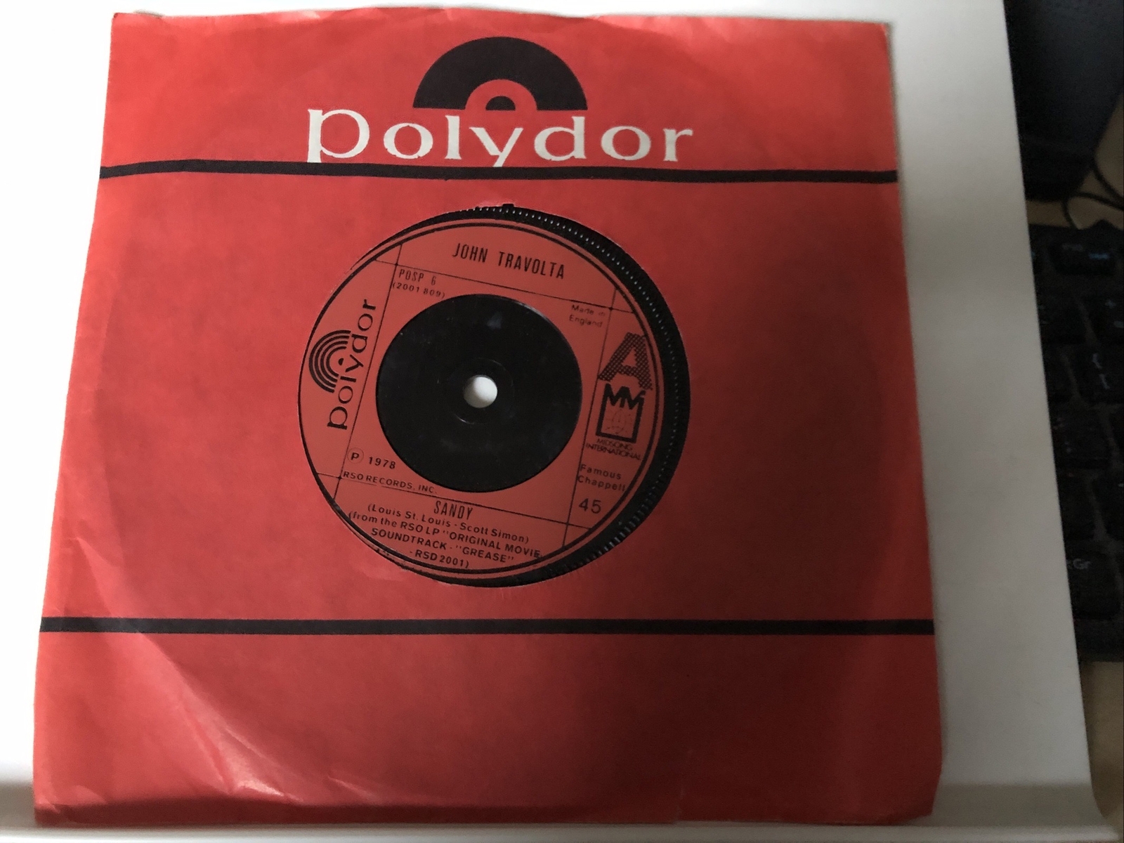 John Travolta - Sandy 7" Vinyl Single Record | eBay