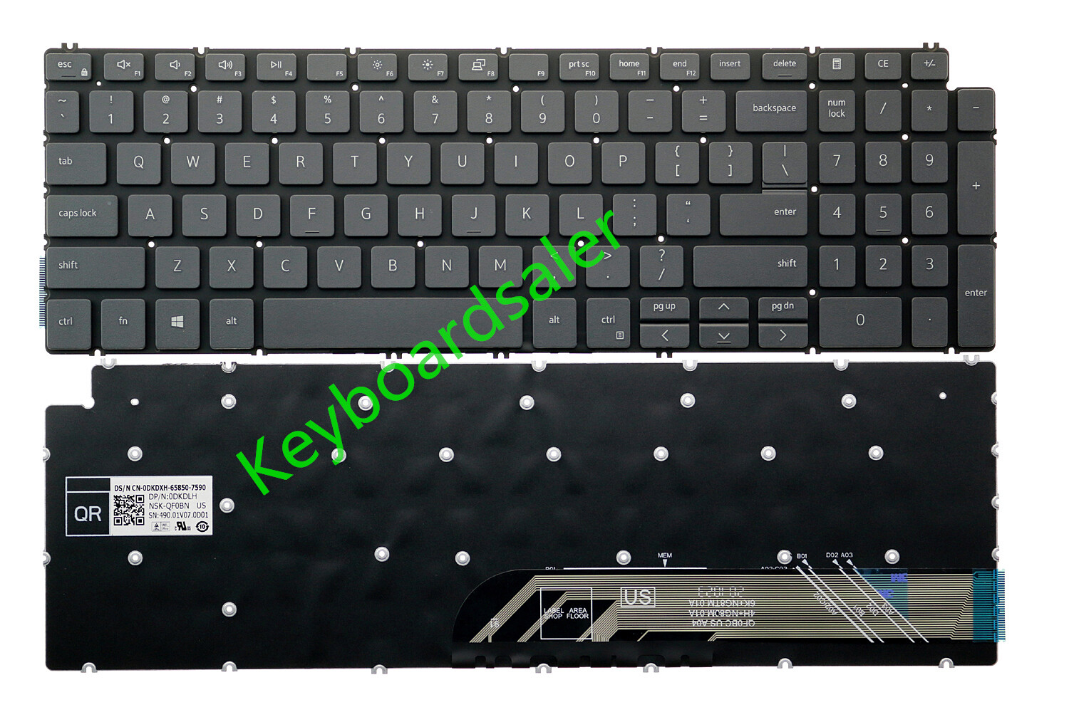 New US Keyboard for Dell Inspiron 17-7790 7706 2n1 7791 2n1 P98F 15 ...