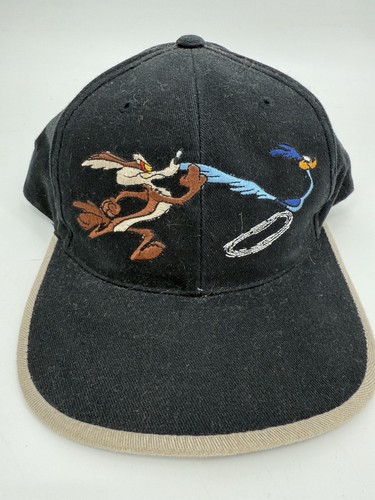VINTAGE WB 1997 Looney Tunes Hat Cap Snap Back Wile E Coyote Road ...