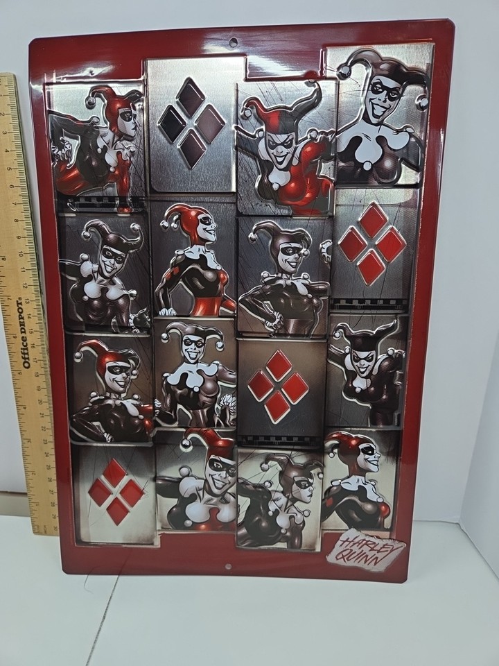 HARLEY QUINN 3D METAL SIGN! BLOCKED EMBOSSED 13" x 9" "Open Road Brands ...