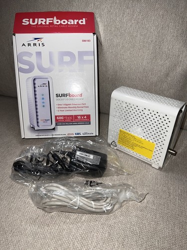 ARRIS SB6183 SURF Board 16 x 4 686 Mbps DOCSIS Speed 3.0 Cable Modem ...