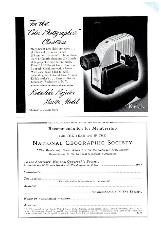 Kodak Color Slide Projector Photography Half Page Print Advertisement ...