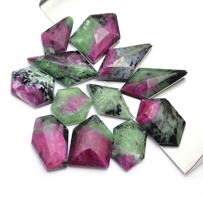AAA+ Quality Natural Ruby Zoisite Untreated 11mm-19mm Faceted Rose Cut ...