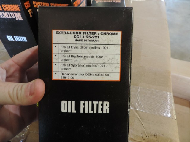Custom Chrome Premium Extra Long Oil Filter Harley-davidson Motorcycle ...