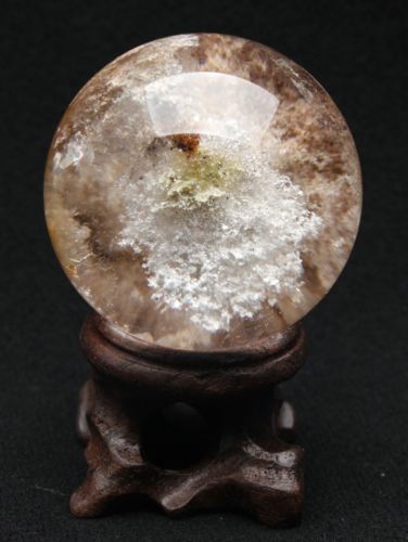 39mm Natural Clear Phantom Crystal Ball SPHERE Quartz Specimen+w ...