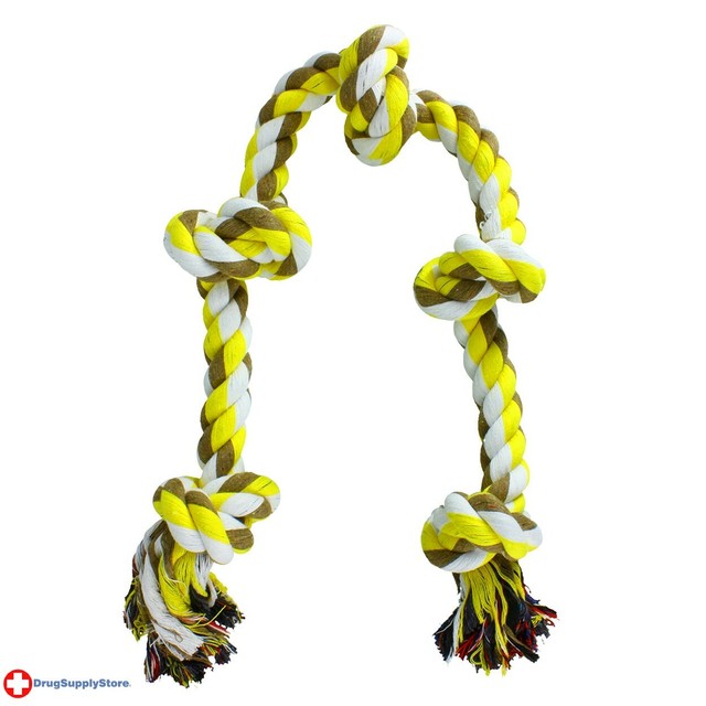 Animal Treasures Coloured 5 Knot Rope Toy - X-Large - 36 DATPS4601 for ...