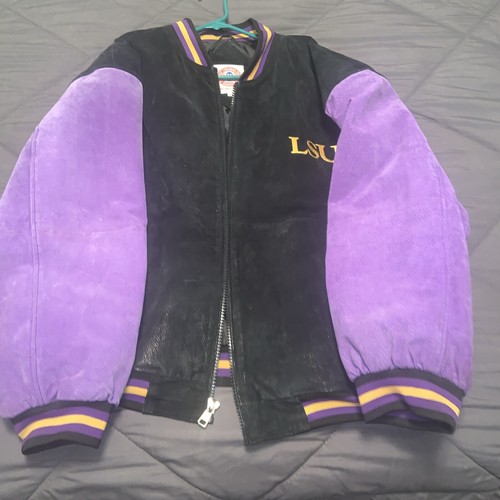 Vintage LSU Tigers Suede Letterman Jacket Essex Manufacturing Inc Size ...