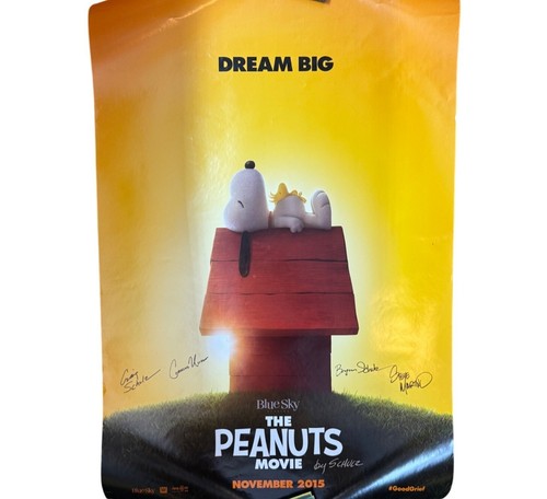 4 Autographed The Peanuts Movie Poster Collect Blue Sky Studios 2015 ...