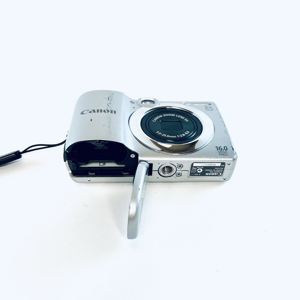 Canon PowerShot A1300 HD 16MP Digital Camera 5x Zoom Silver Tested ...