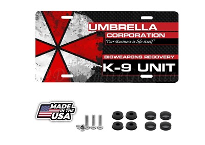 New Custom Resident Evil Umbrella Corporation K9 Vanity License Plate ...