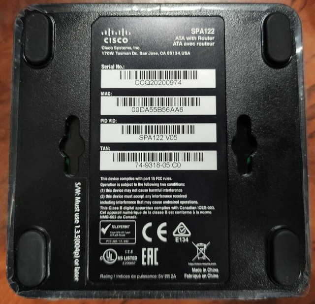 Cisco Small Business SPA122 1 Port 10/100 Wired Router for sale online ...